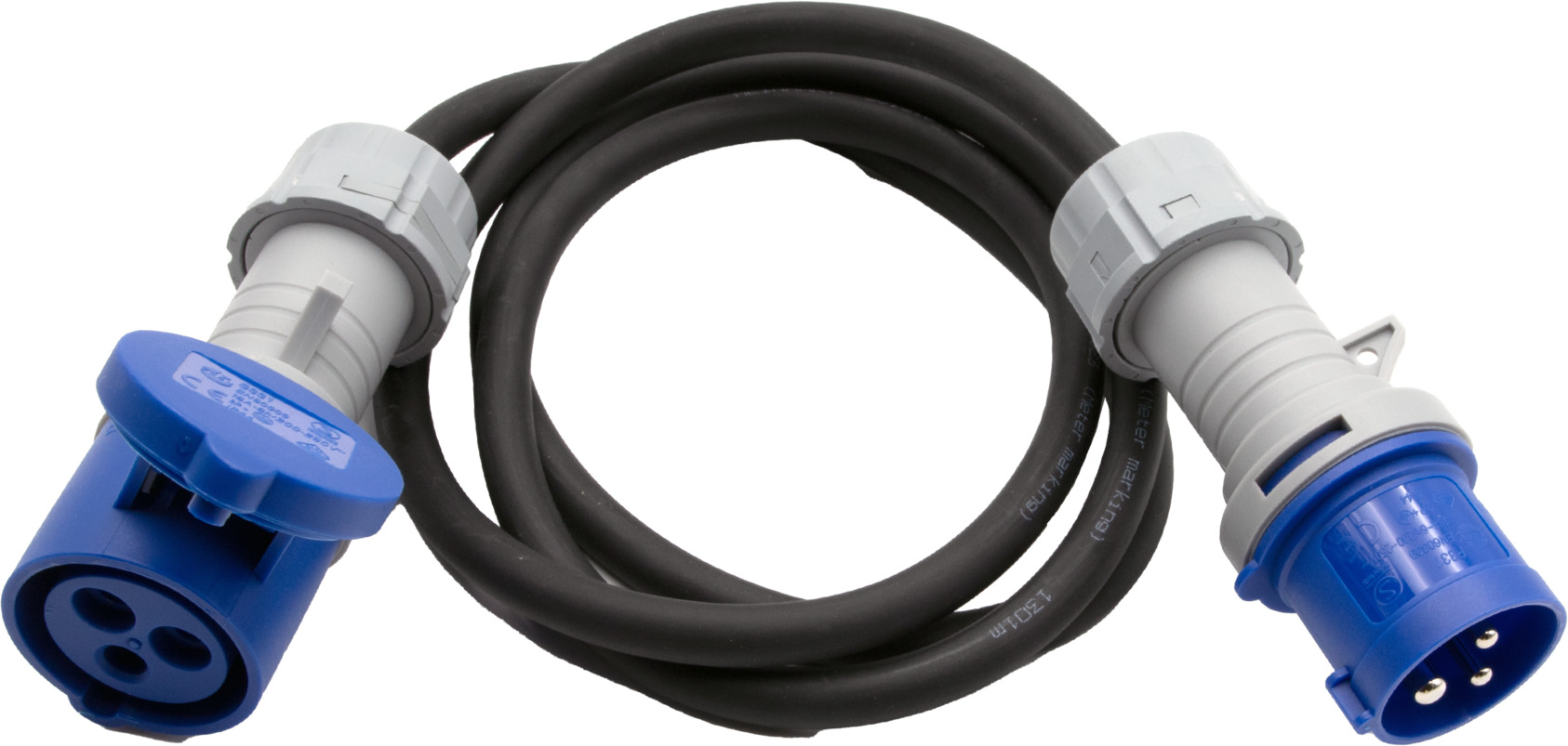 CEE extension cable 3-pole 230V/16A, 2m H07RN-F 3G2.5 black | brennenstuhl®