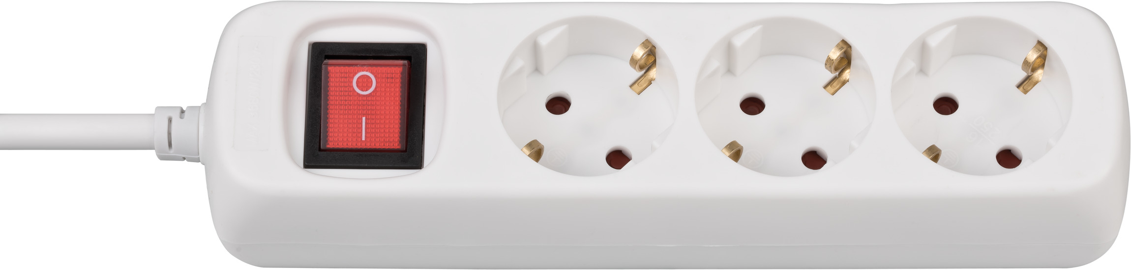 3-fold socket outlet white with switch 1,4 m H05VV-F 3G1,5 | brennenstuhl®