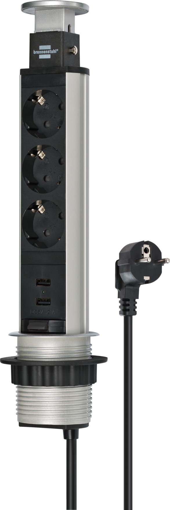 Tower Power USB-Charger Desktop Extension Lead 3-way with 2-port USB ...