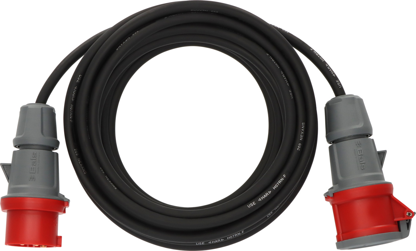 Professional CEE extension cable IP44 10m black H07RN-F 5G2,5 5-pin ...