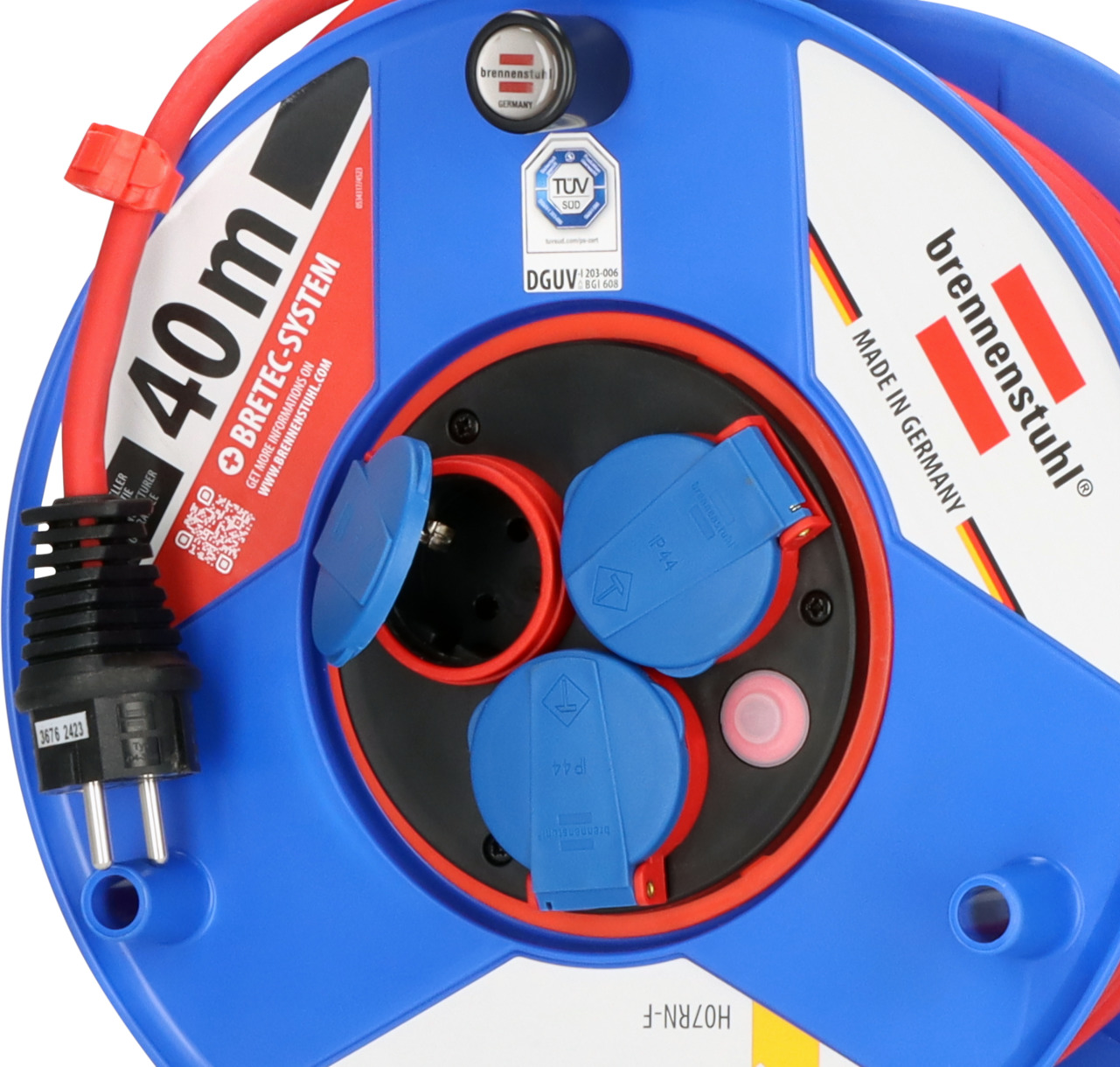 Garant Bretec IP44 cable reel for site & professional 40m H07RN-F 3G1,5 ...