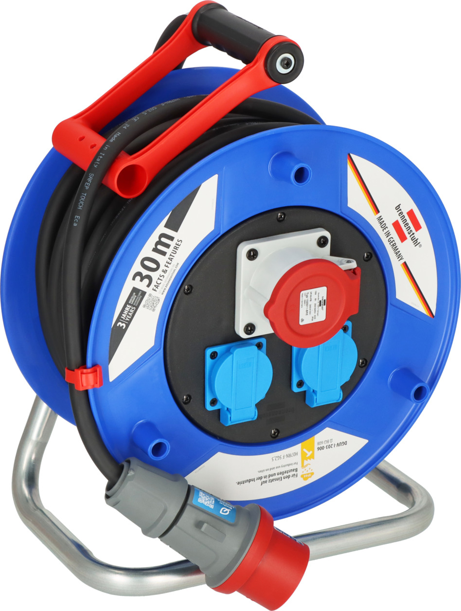 Garant CEE 1 IP44 cable reel for site & professional 30m H07RN-F 5G2,5 ...