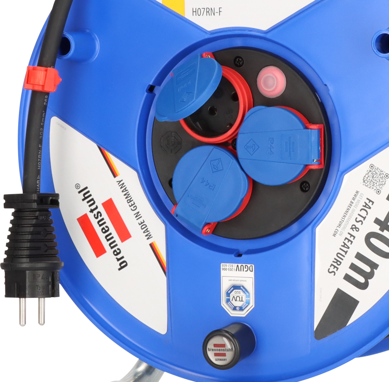 Garant IP44 cable reel for site & professional 40m H07RN-F 3G2.5 ...