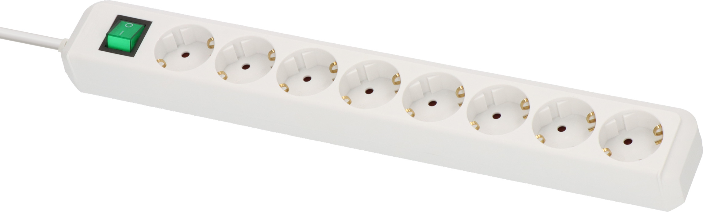 Eco-Line extension lead with switch 8-way white 3m H05VV-F 3G1,5 ...