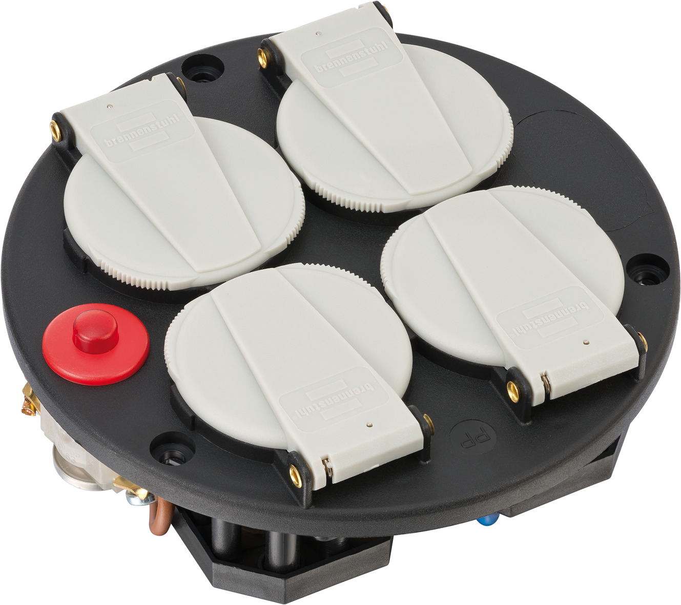 4-Way socket outlet assembly unit IP20 230V/16A thermostat with control ...