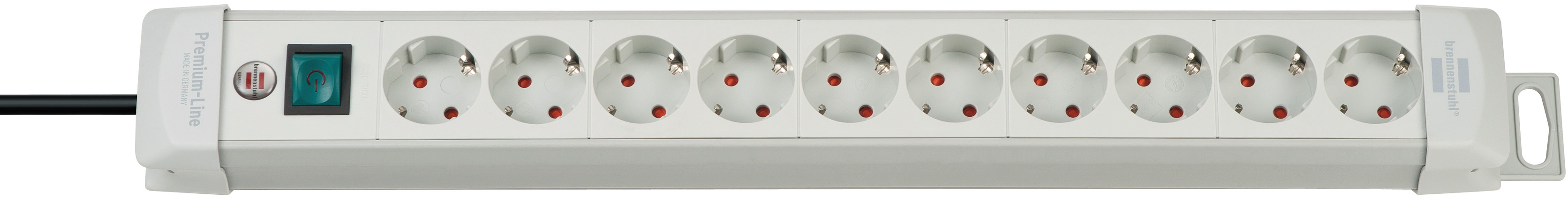 Premium-Line extension lead 10-way light grey 3m H05VV-F 3G1,5 ...