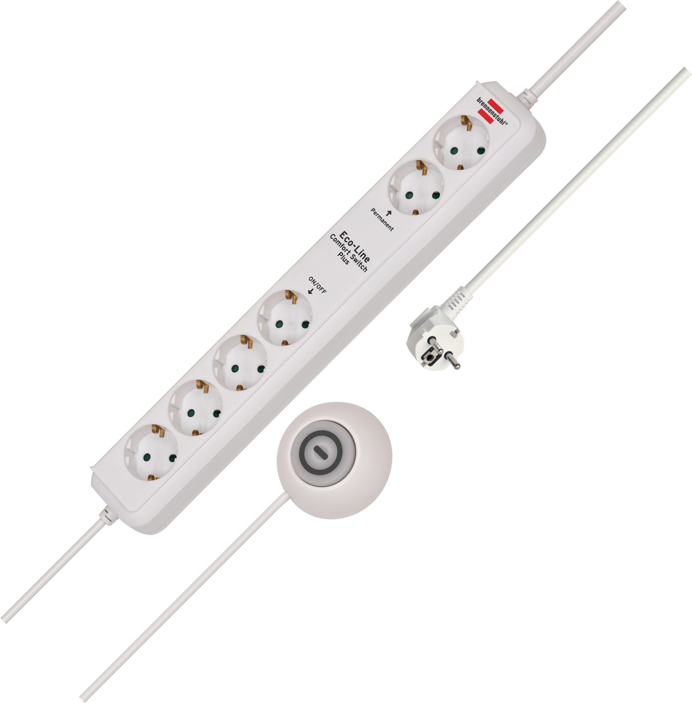 Eco-Line Comfort Switch Plus EL CSP 24 extension lead 6-way white 1.5m ...