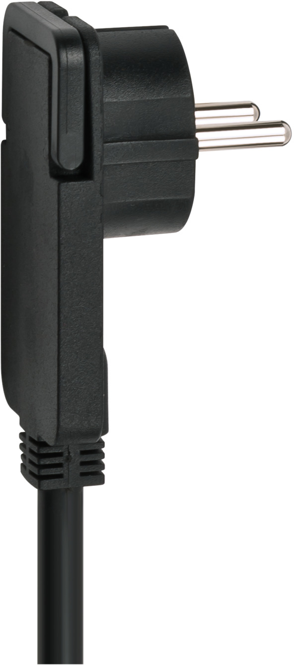 Comfort Line Plus extension lead with flat plug 6-way black 2m H05VV-F ...