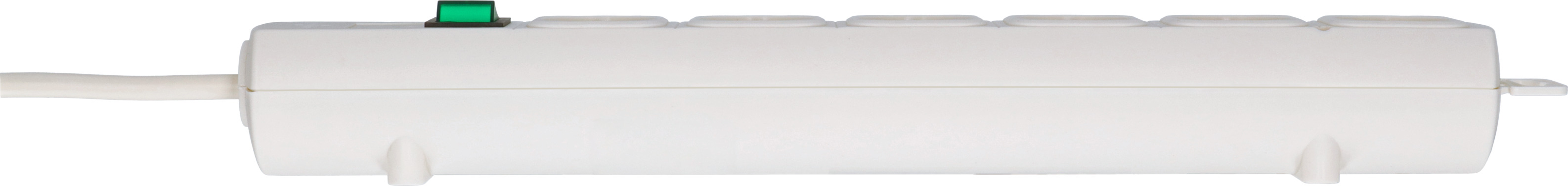 Comfort Line Plus extension lead with flat plug 6-way white 2m H05VV-F ...