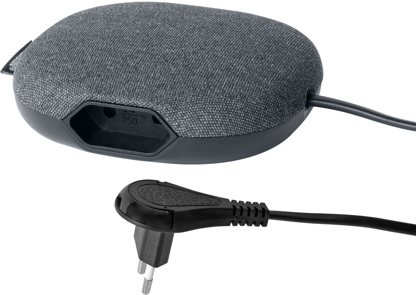 brennenstuhl®estilo charging station with textile surface 1xEuro-socket and 2xUSB-Charger black ...