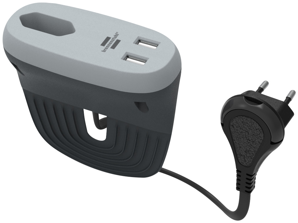 brennenstuhl®estilo sofa socket with charging function 1xEuro-socket and 2xUSB-Charger ...
