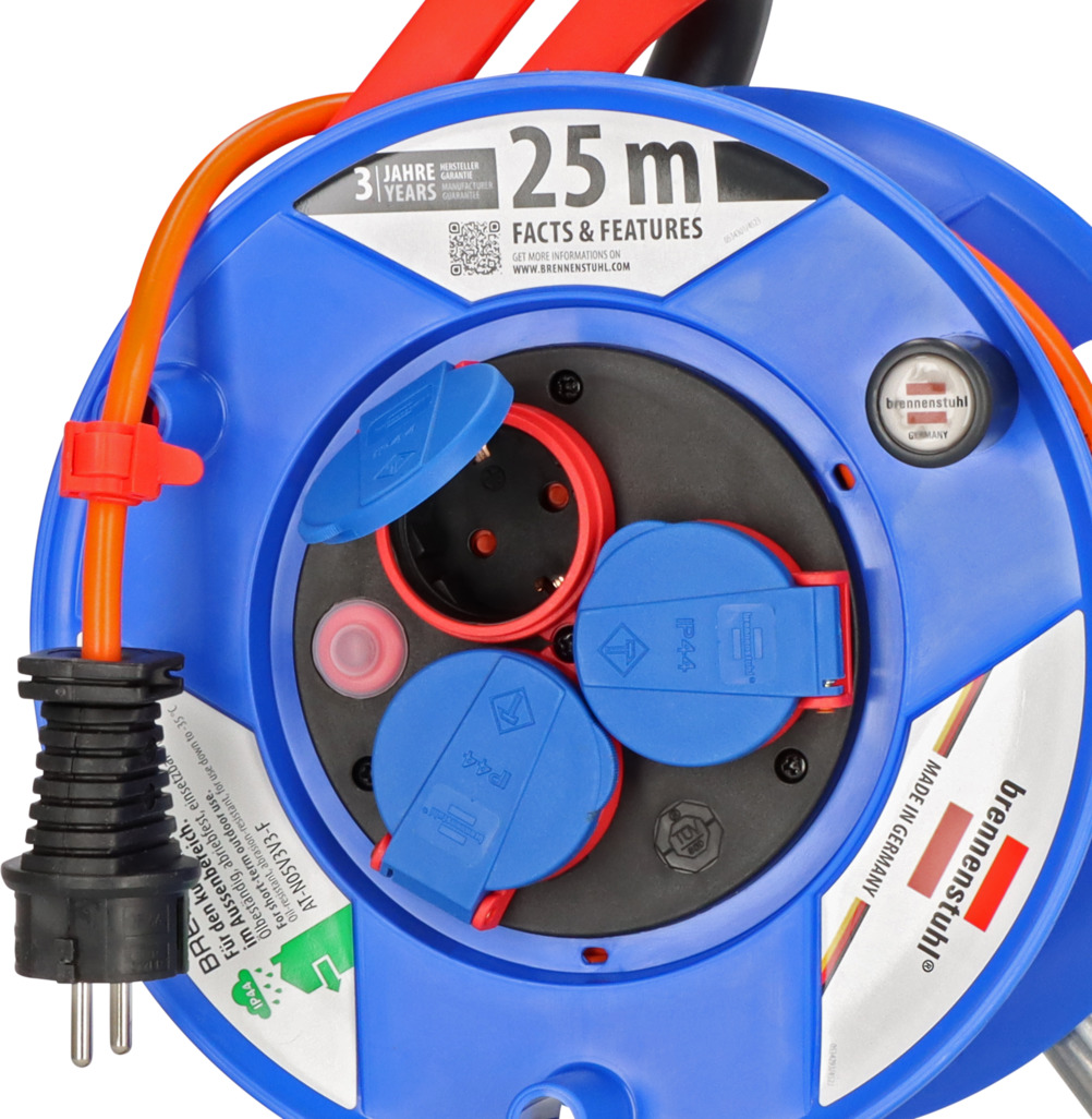 Products | Cable Reels | Garant IP44 cable reel 25m AT-N05V3V3-F 3G1.5 ...