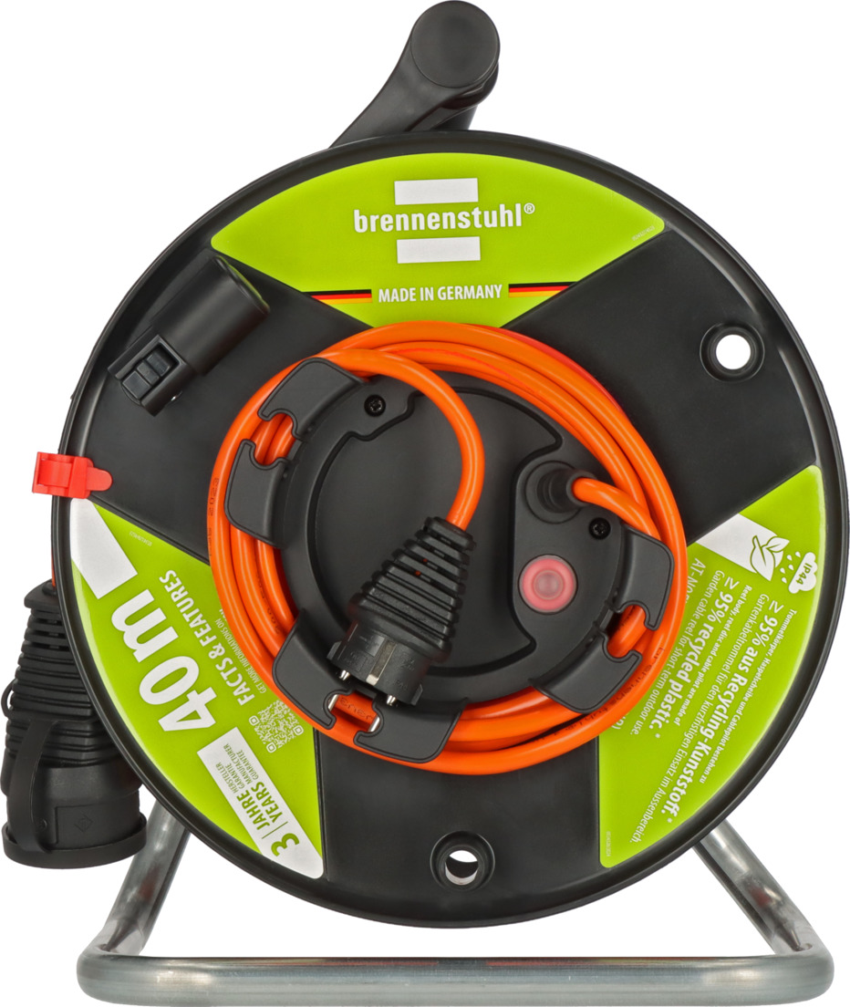 Garant G Bretec IP44 garden cable reel made from recycled plastic 38 ...