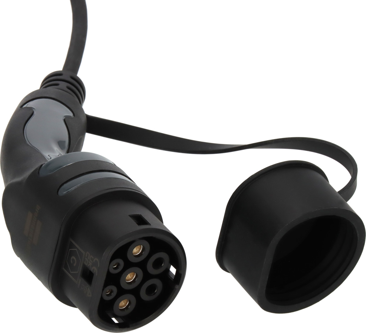 Portable EV charger type 2 protective contact 2.3KW with 8m cable ...