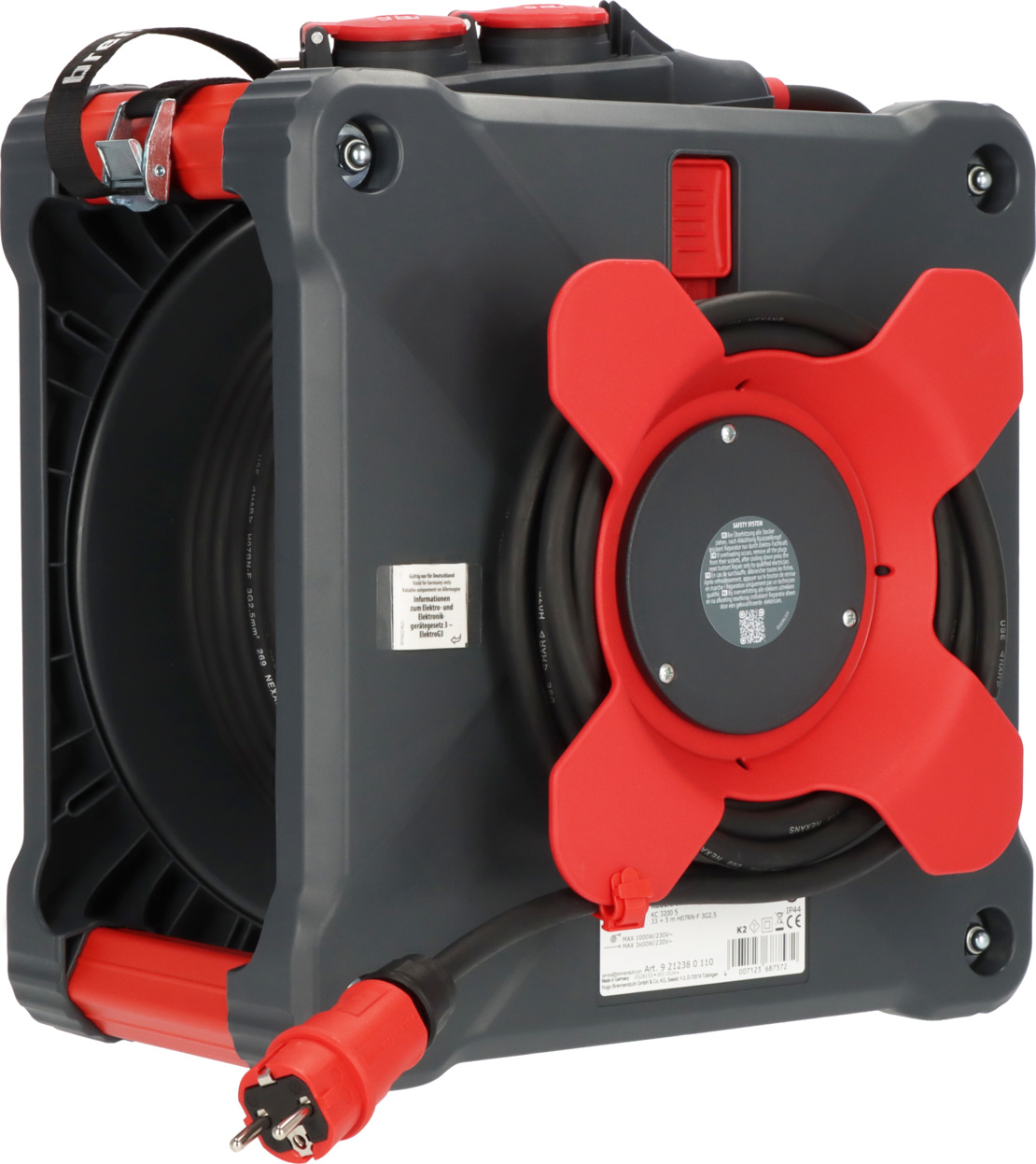 Professional Construction site cable reel with Powerblock KC 3200 5 ...